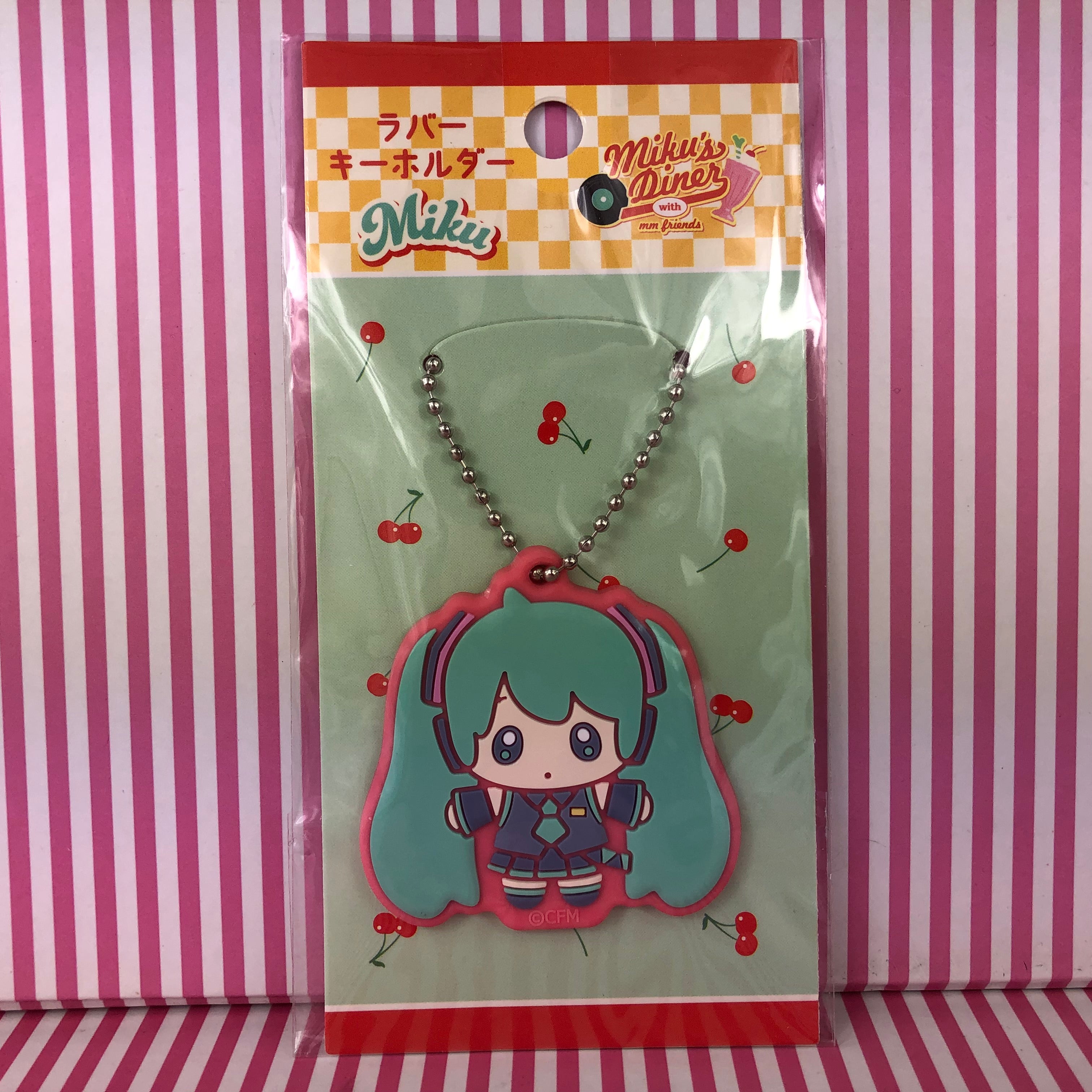 Original Vocaloid Rubber Keychain Hatsune Miku Miku's Diner with mm Fr ...
